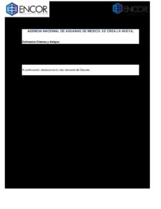 CREACION DE LA ANAM – CSENCOR – CONSULTORIA Y SERVICIOS ENCOR LOGISTICS